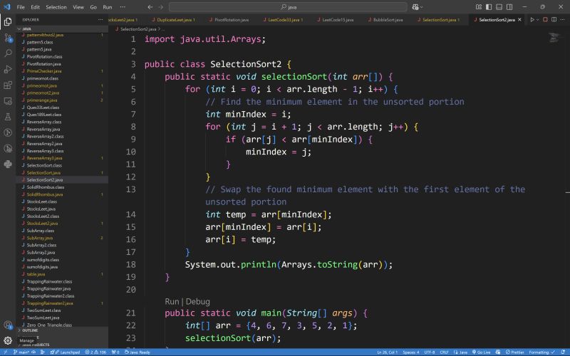 Ilteefat Ahmed Khan on LinkedIn: #day23 #selectionsort # ... Ilteefat Ahmed Khan on LinkedIn: #day23 #selectionsort # ...