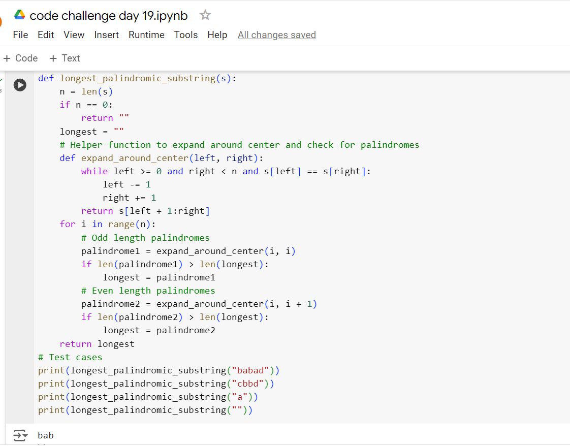 Palindromic Substring: A Day 19 Challenge | Pranay kumar Durnala posted ... Palindromic Substring: A Day 19 Challenge | Pranay kumar Durnala posted ...