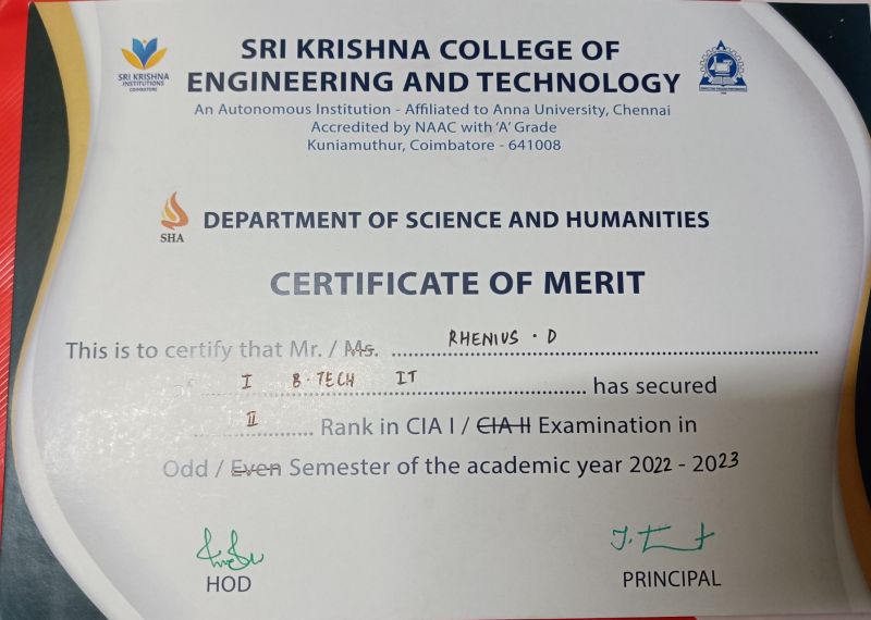 RHENIUS D on LinkedIn: #connections #skcet #informationtechnology RHENIUS D on LinkedIn: #connections #skcet #informationtechnology