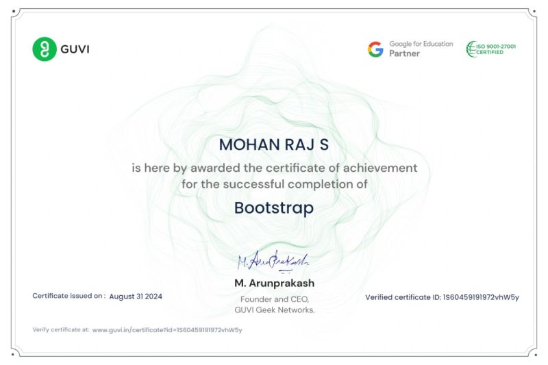 Mohan Raj ♾️ on LinkedIn: #webdevelopment #bootstrap #portfolio # ... Mohan Raj ♾️ on LinkedIn: #webdevelopment #bootstrap #portfolio # ...
