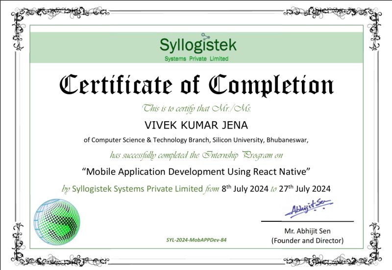 Vivek Kumar Jena on LinkedIn: #reactnative #mobiledevelopment #connections Vivek Kumar Jena on LinkedIn: #reactnative #mobiledevelopment #connections