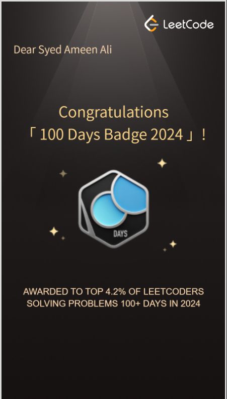 Syed Ameen Ali on LinkedIn: #leetcode #coding #100daysonleetcode # ... Syed Ameen Ali on LinkedIn: #leetcode #coding #100daysonleetcode # ...
