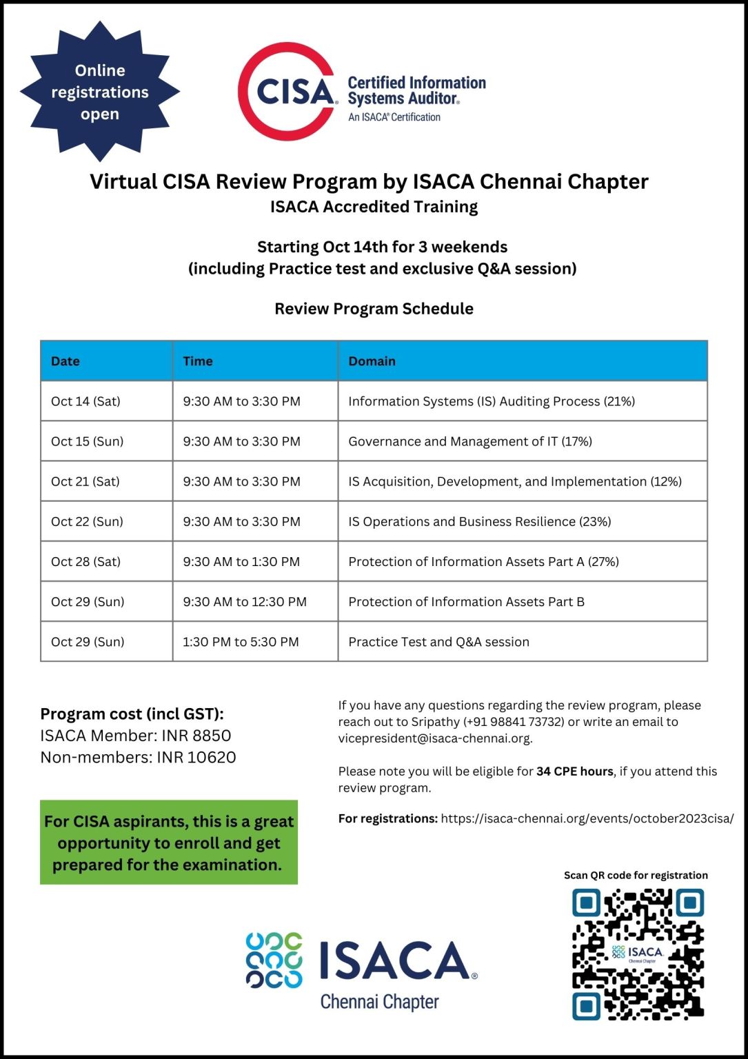 #isaca #isacachennai #cisa #exam #chennai #auditor #isauditor… | ISACA ... #isaca #isacachennai #cisa #exam #chennai #auditor #isauditor… | ISACA ...