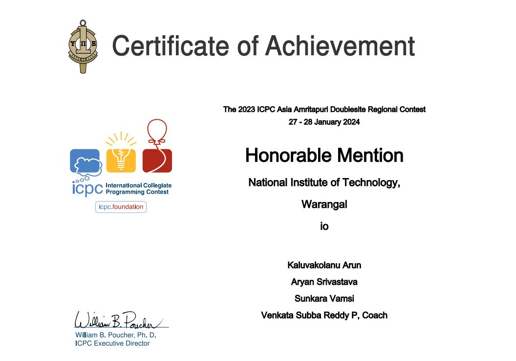 Arun Kaluvakolanu on LinkedIn: #icpc2023 #competitiveprogramming #cp # ... Arun Kaluvakolanu on LinkedIn: #icpc2023 #competitiveprogramming #cp # ...