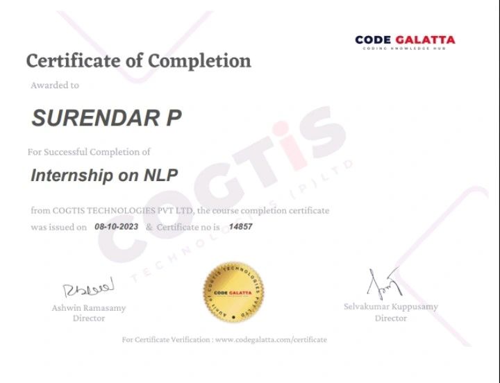 Surendar P on LinkedIn: #codegalatta Surendar P on LinkedIn: #codegalatta