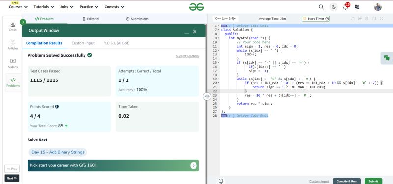 Deepak Katiyar on LinkedIn: #gfg160 #codingjourney #problemsolving #gfg ... Deepak Katiyar on LinkedIn: #gfg160 #codingjourney #problemsolving #gfg ...