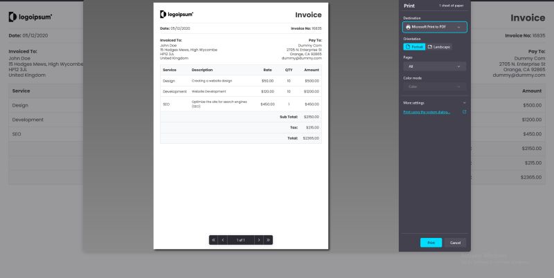 Create a PDF invoice template with HTML & CSS | Zahid Hasan Munna ... Create a PDF invoice template with HTML & CSS | Zahid Hasan Munna ...