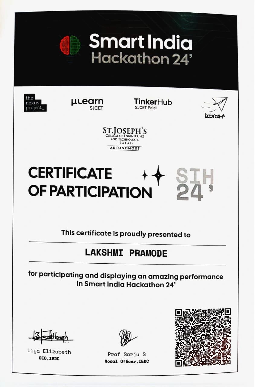 LAKSHMI PRAMODE on LinkedIn: #hackathonjourney #waterconservation # ... LAKSHMI PRAMODE on LinkedIn: #hackathonjourney #waterconservation # ...