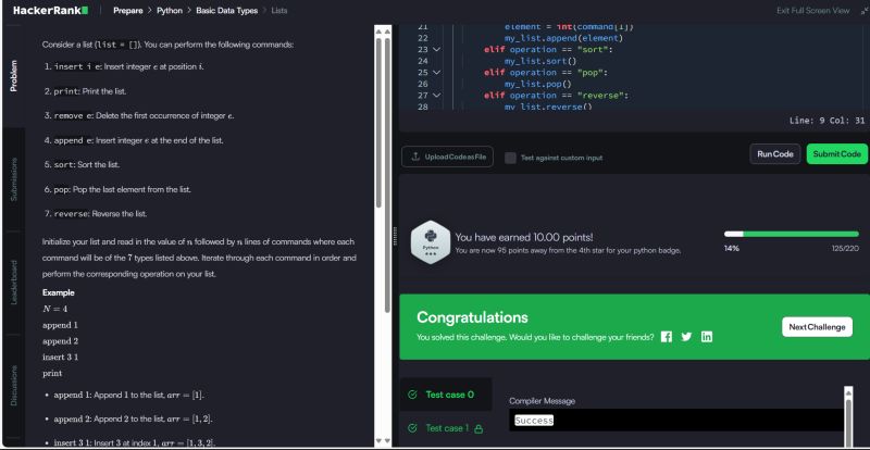 Yogesh S on LinkedIn: #day5 #problemsolving #hackerrank #problem # ... Yogesh S on LinkedIn: #day5 #problemsolving #hackerrank #problem # ...