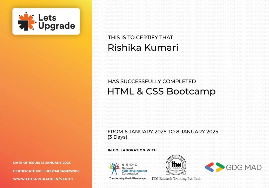 Rishika Kumari on LinkedIn: #html #css #webdevelopment #letsupgrade # ... Rishika Kumari on LinkedIn: #html #css #webdevelopment #letsupgrade # ...