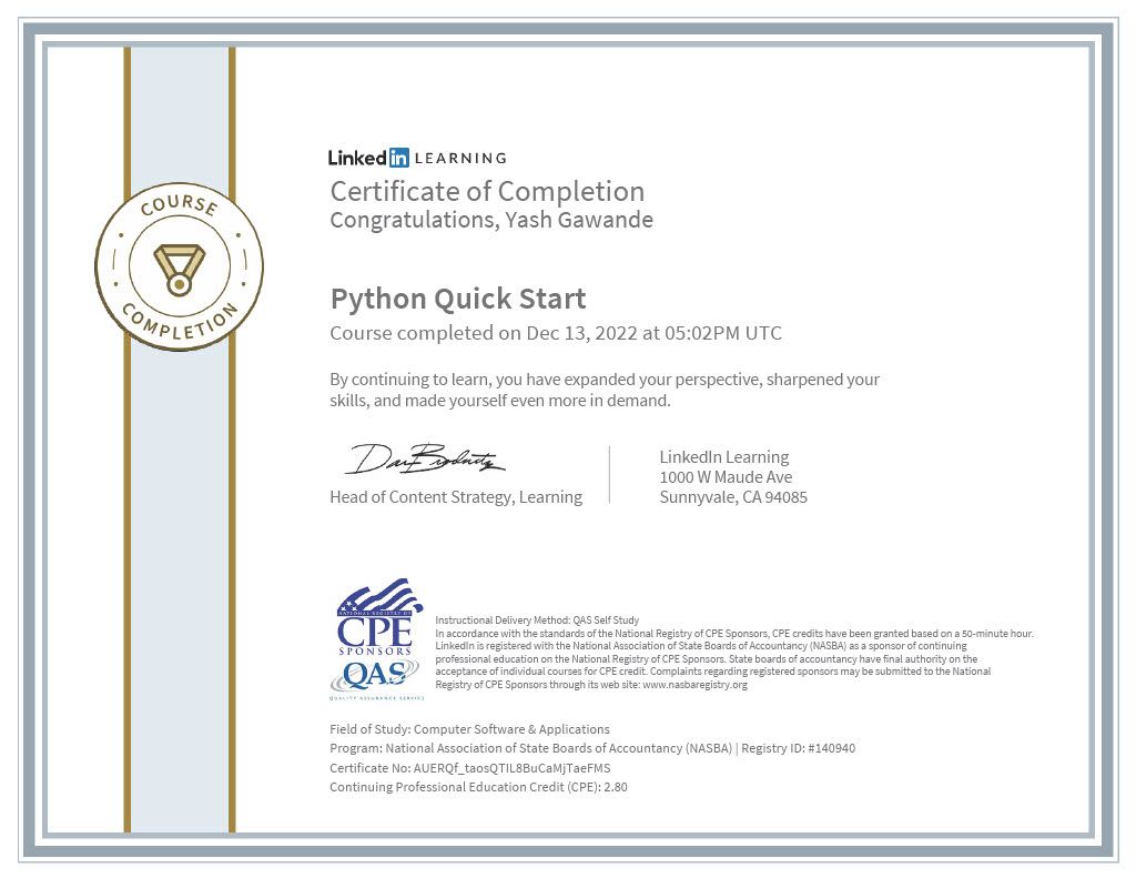 Yash Gawande on LinkedIn: #python #pythonprogramming #donepython # ... Yash Gawande on LinkedIn: #python #pythonprogramming #donepython # ...