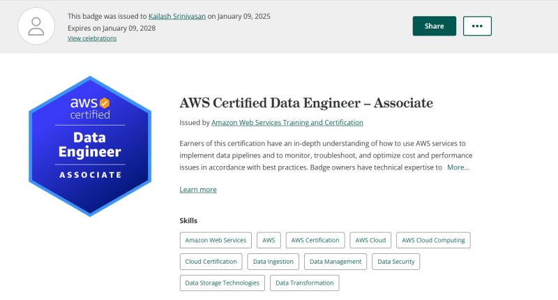 Kailash Srinivasan on LinkedIn: #aws #awsdataengineer #cloud | 24 comments Kailash Srinivasan on LinkedIn: #aws #awsdataengineer #cloud | 24 comments