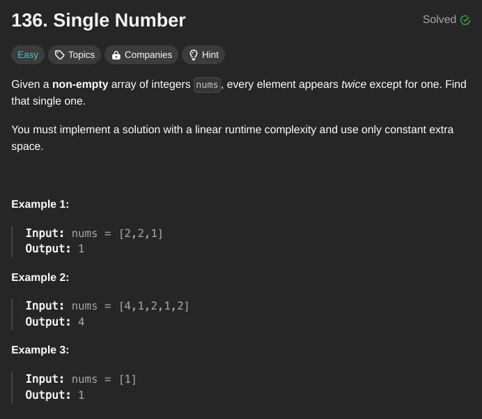Kishore SN on LinkedIn: #leetcode #solution #logicaloperators #xor # ... Kishore SN on LinkedIn: #leetcode #solution #logicaloperators #xor # ...
