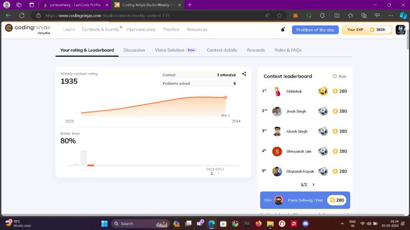 Paras Sehwag on LinkedIn: #leetcode #codingninjas #codingcontest #dsa # ... Paras Sehwag on LinkedIn: #leetcode #codingninjas #codingcontest #dsa # ...