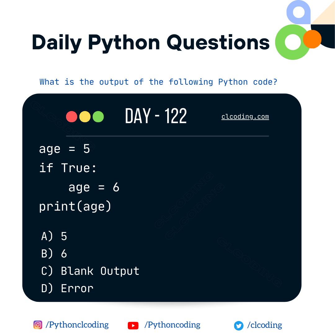 Python Coding on LinkedIn: Python Coding challenge - Day 122 | What is ... Python Coding on LinkedIn: Python Coding challenge - Day 122 | What is ...