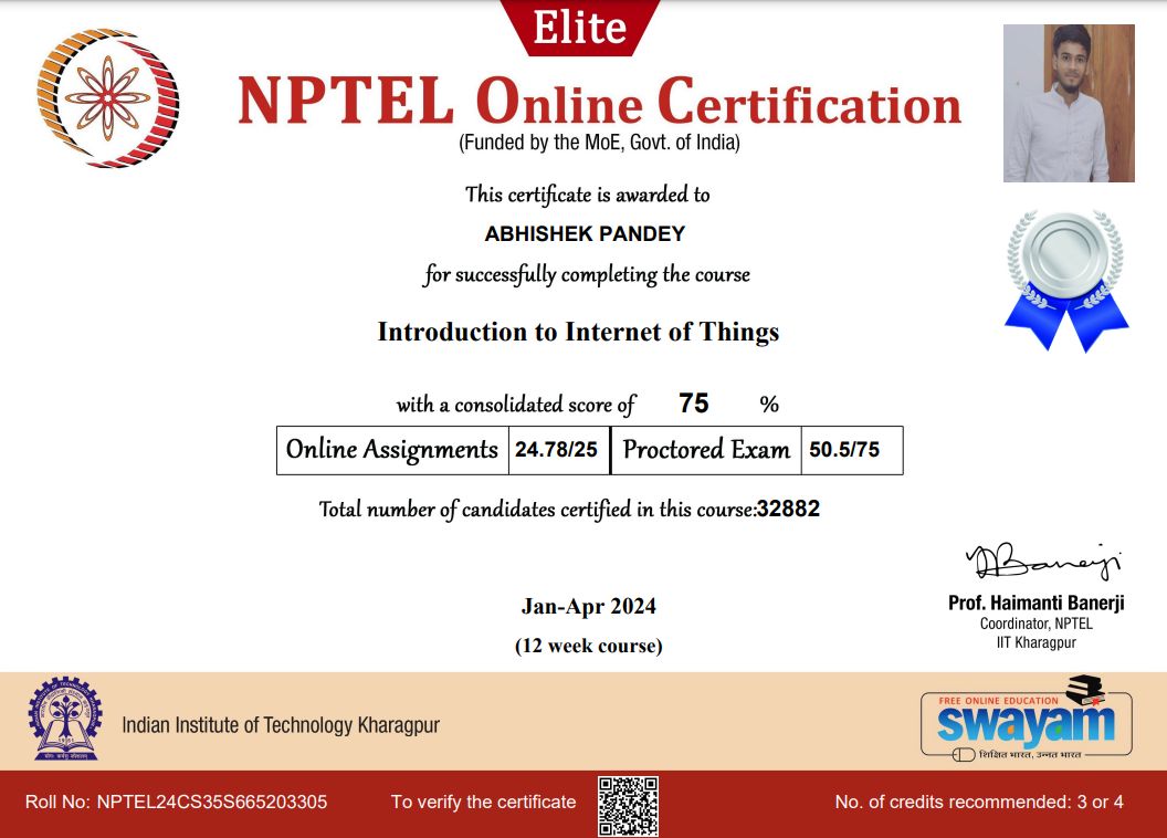 Abhishek Pandey on LinkedIn: #iot #nptel #certificate #learning # ... Abhishek Pandey on LinkedIn: #iot #nptel #certificate #learning # ...