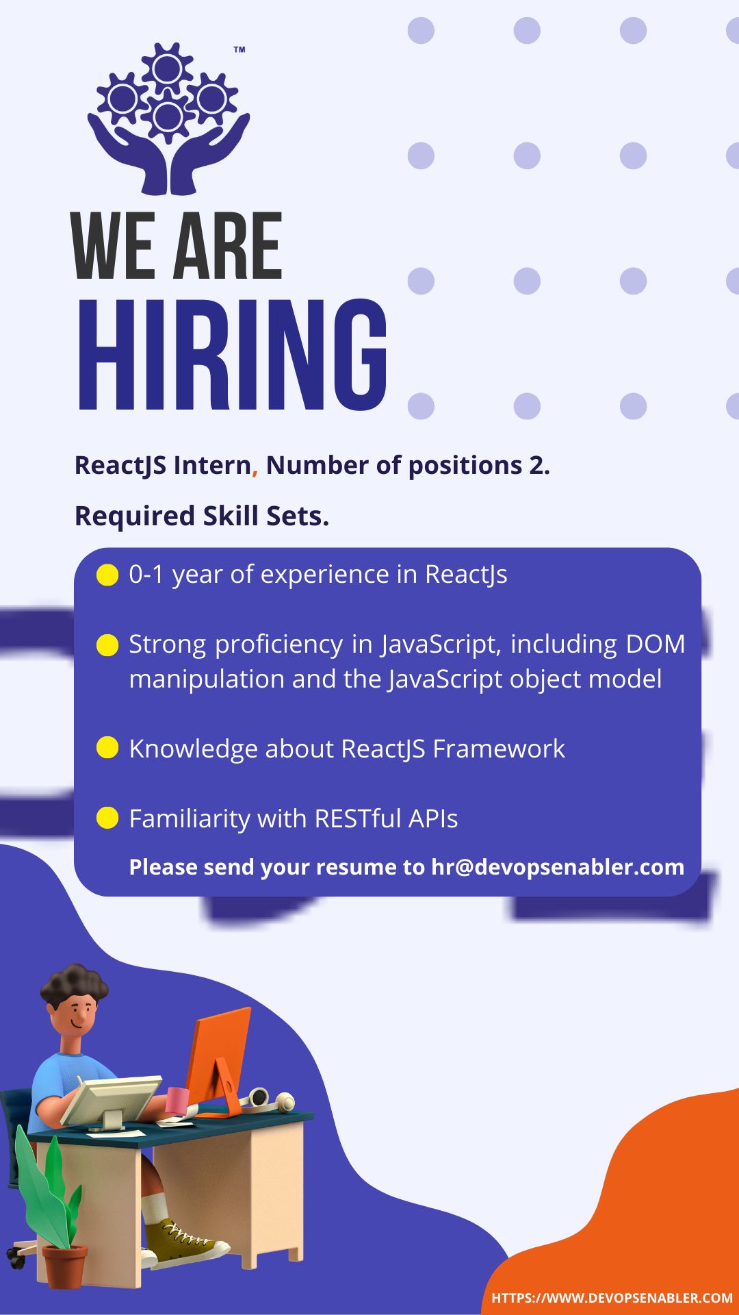 #hiring #reactjs #javascript #html #react | DevOps Enabler & Co. #hiring #reactjs #javascript #html #react | DevOps Enabler & Co.