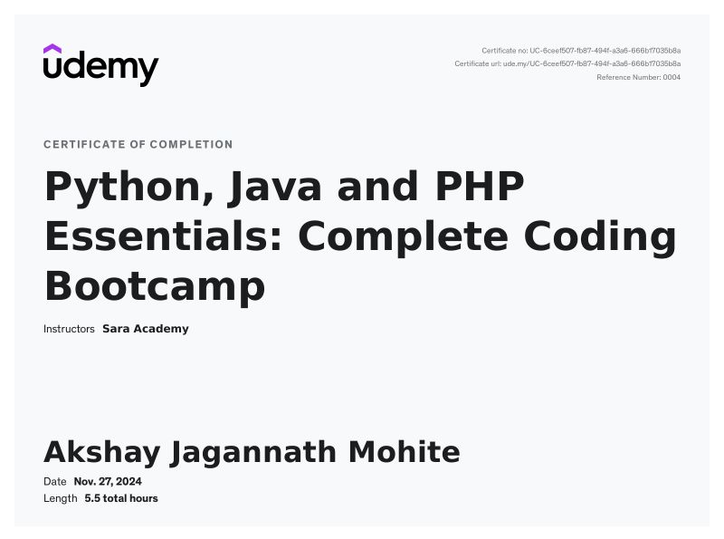 akshay mohite on LinkedIn: #coding #learningjourney #python #java #php ... akshay mohite on LinkedIn: #coding #learningjourney #python #java #php ...