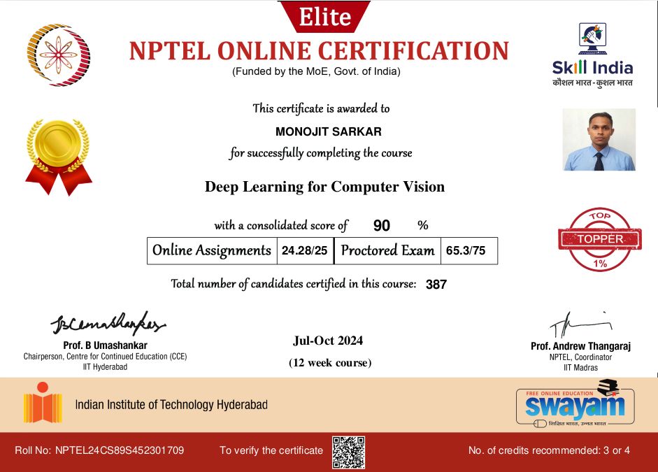 Monojit Sarkar on LinkedIn: #computervision #deeplearning #nptel #ai # ... Monojit Sarkar on LinkedIn: #computervision #deeplearning #nptel #ai # ...