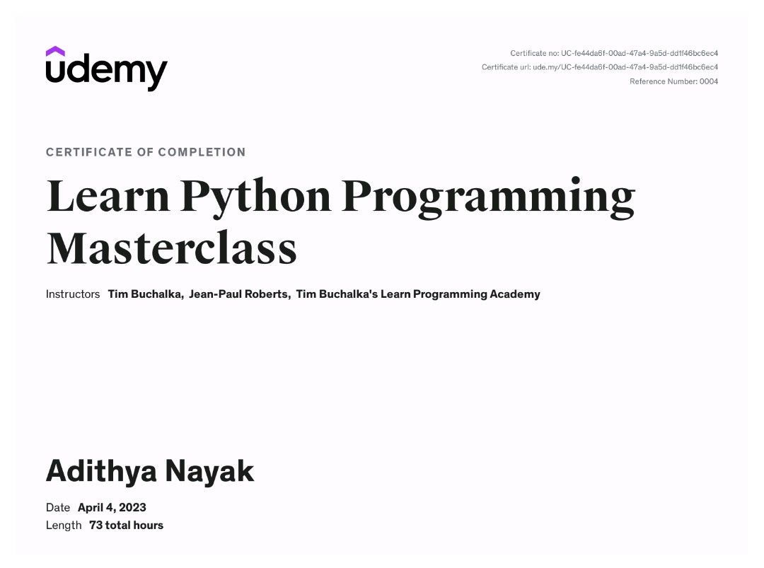 Adithya Nayak on LinkedIn: #python #programming Adithya Nayak on LinkedIn: #python #programming
