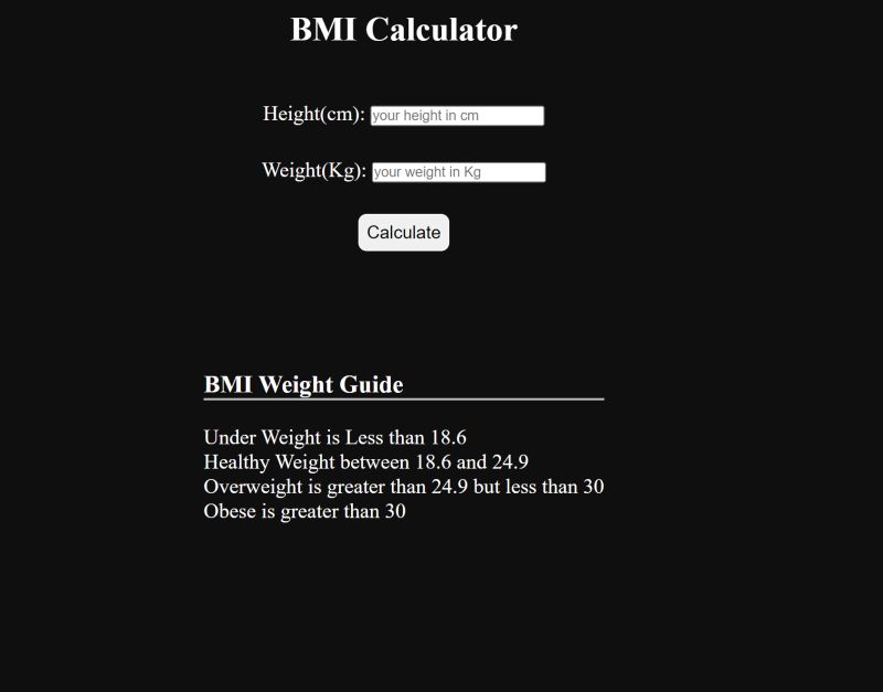 Aakash Jaiswal on LinkedIn: BMI Calculator using HTML ,CSS and ... Aakash Jaiswal on LinkedIn: BMI Calculator using HTML ,CSS and ...