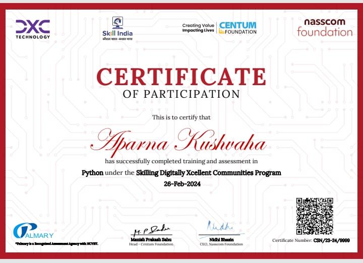 _Aparna kushvaha_ on LinkedIn: #python #nasscom #programming # ... _Aparna kushvaha_ on LinkedIn: #python #nasscom #programming # ...
