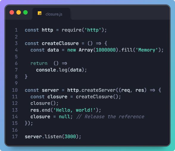 How to avoid memory leaks with closures in JavaScript | Parikhit Baruah ... How to avoid memory leaks with closures in JavaScript | Parikhit Baruah ...