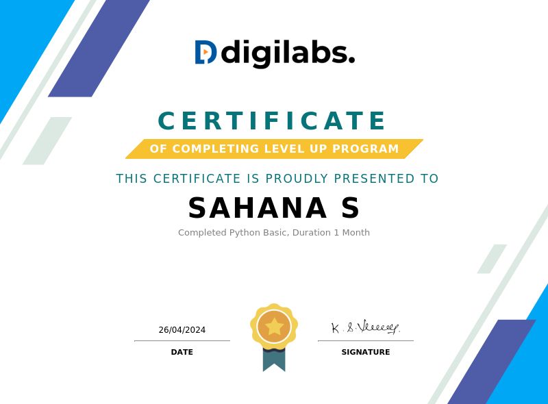 Sahana Srinivasan on LinkedIn: I have successfully completed the Python ... Sahana Srinivasan on LinkedIn: I have successfully completed the Python ...