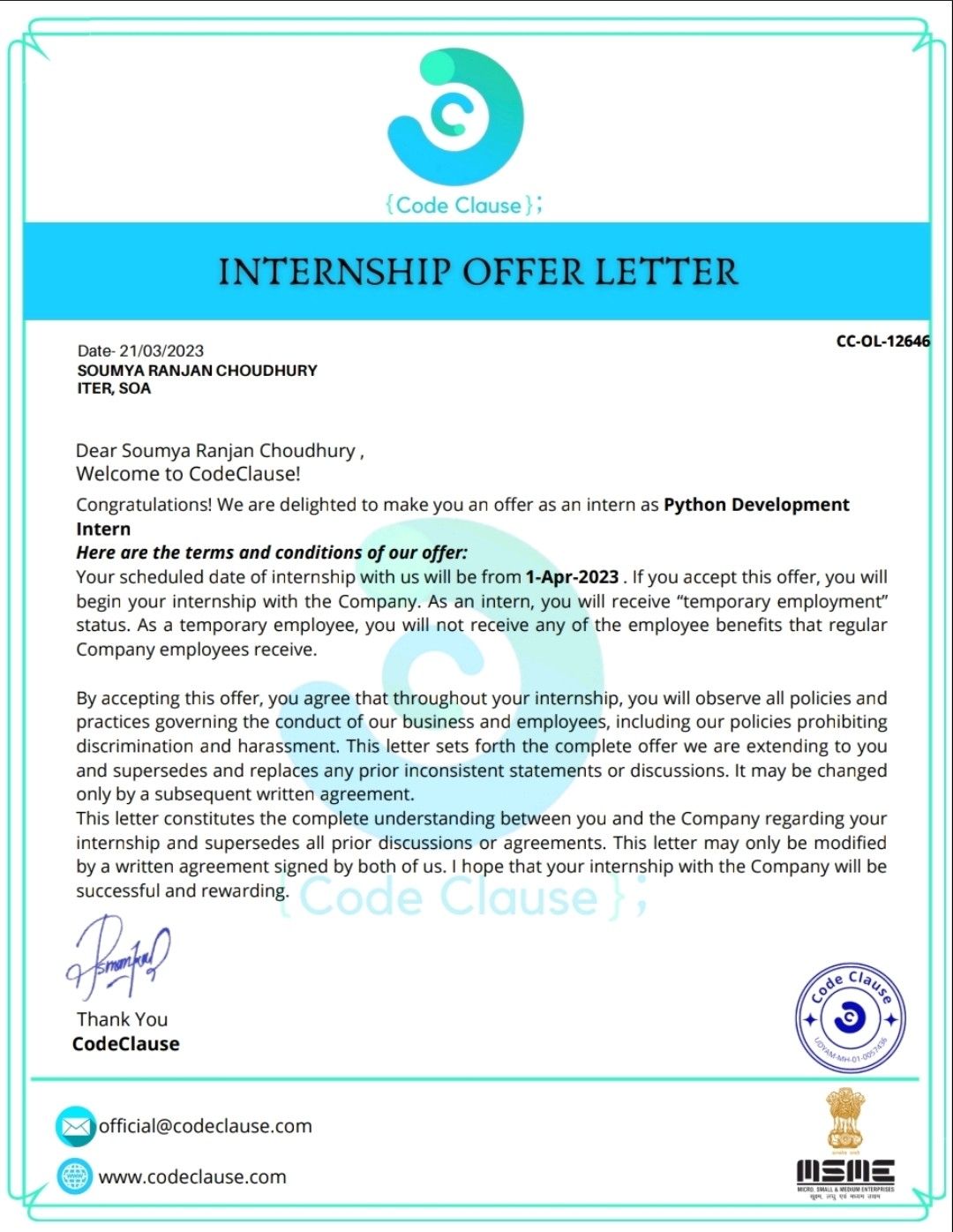 Soumya Ranjan Choudhury on LinkedIn: #pythonprogramming #internship # ... Soumya Ranjan Choudhury on LinkedIn: #pythonprogramming #internship # ...