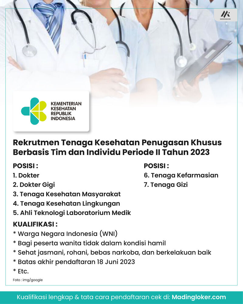 Madingloker Official on LinkedIn: Rekrutmen Kementerian Kesehatan ... Madingloker Official on LinkedIn: Rekrutmen Kementerian Kesehatan ...