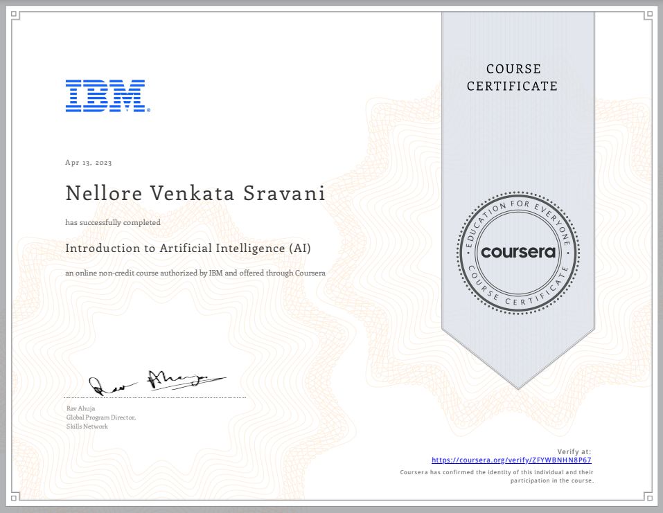 Venkata Sravani N. on LinkedIn: #python #aws #ibm #certificate Venkata Sravani N. on LinkedIn: #python #aws #ibm #certificate