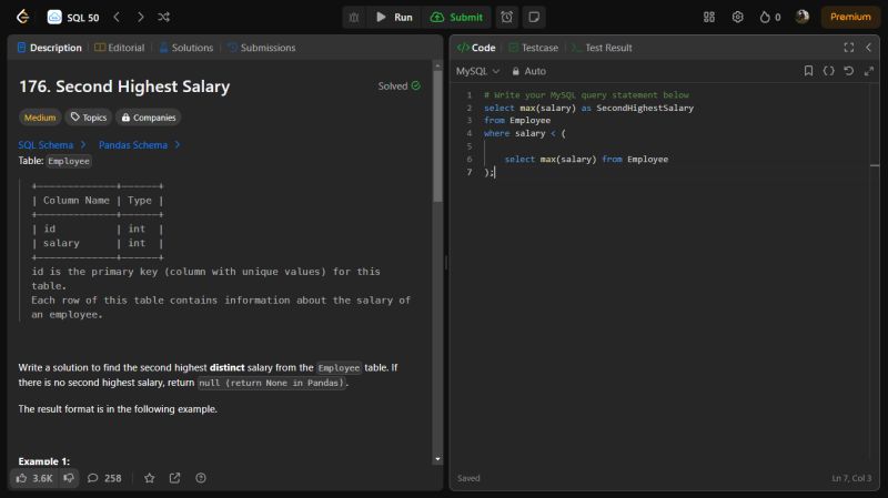 Udit Namdev on LinkedIn: #sql #100daysofcode #leetcode #dataanalysis # ... Udit Namdev on LinkedIn: #sql #100daysofcode #leetcode #dataanalysis # ...