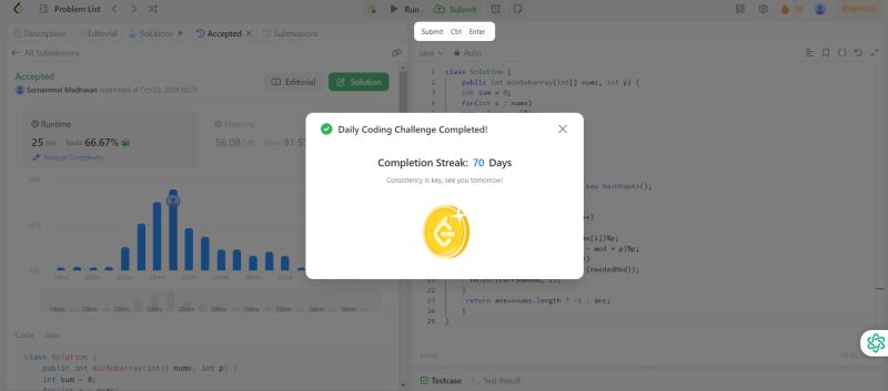 Sornammal Madhavan on LinkedIn: #leetcode #70daystreak #problemsolving ... Sornammal Madhavan on LinkedIn: #leetcode #70daystreak #problemsolving ...
