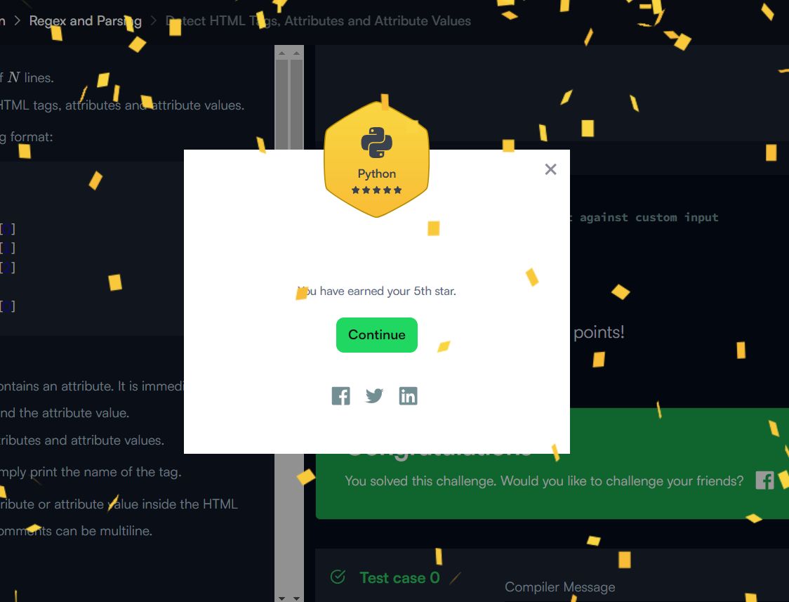 Earned 5-Star Python Badge on HackerRank! | Himani Sajwan posted on the ... Earned 5-Star Python Badge on HackerRank! | Himani Sajwan posted on the ...