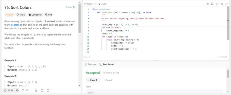 Day 30 of #100DaysOfCode Challenge: Sort Colors | Sparsh Kansal posted ... Day 30 of #100DaysOfCode Challenge: Sort Colors | Sparsh Kansal posted ...