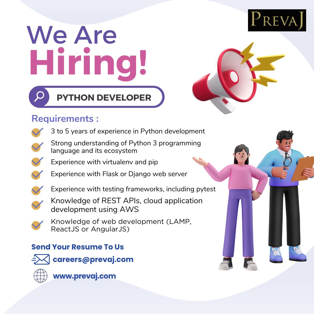 PREVAJ on LinkedIn: #python #pythondeveloper #pythonjobs #python3 # ... PREVAJ on LinkedIn: #python #pythondeveloper #pythonjobs #python3 # ...