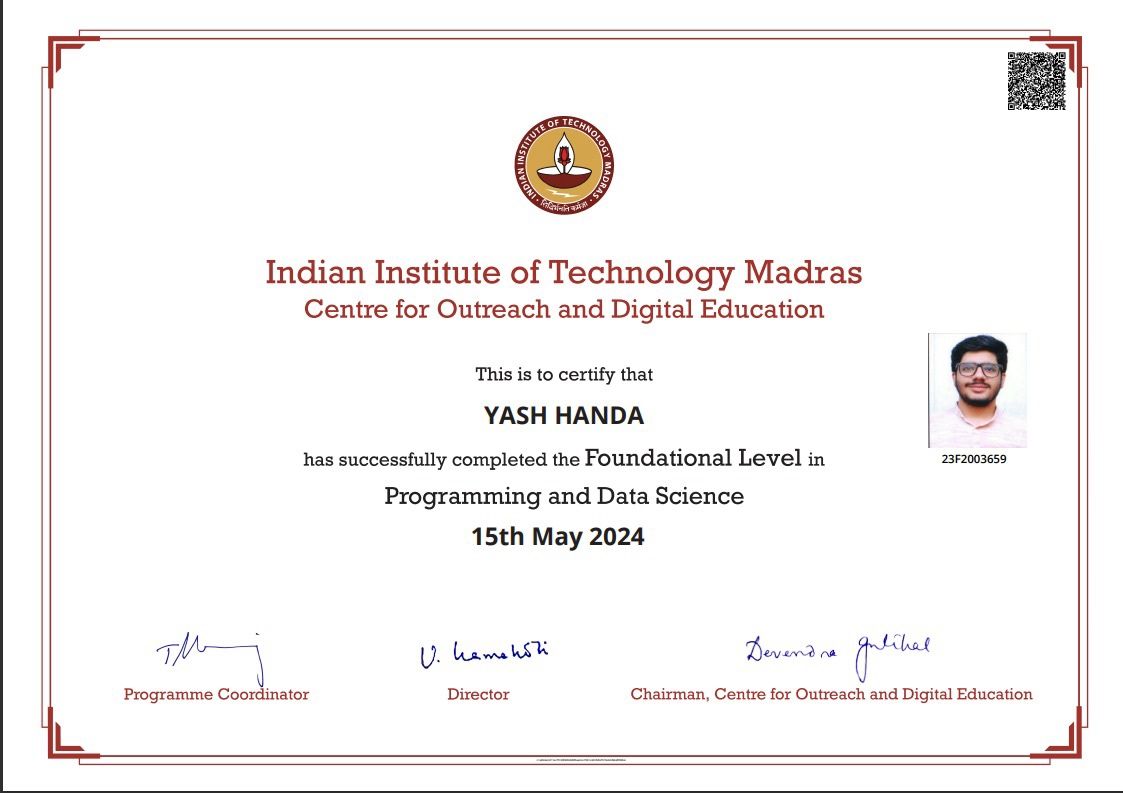 Yash Handa on LinkedIn: #datascience #iitm #python #statistics #excel # ... Yash Handa on LinkedIn: #datascience #iitm #python #statistics #excel # ...