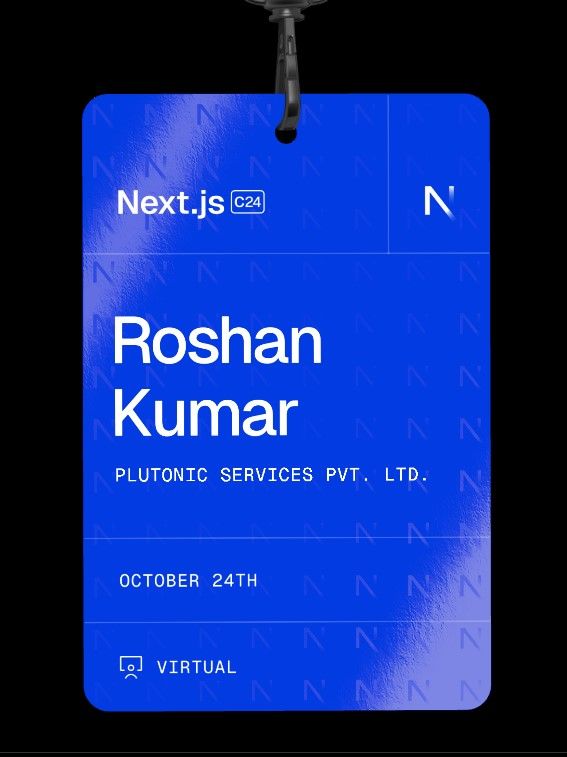 Roshan Kumar on LinkedIn: #nextjsconf #webdev Roshan Kumar on LinkedIn: #nextjsconf #webdev