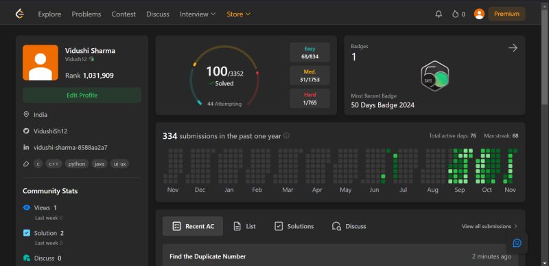 Vidushi Sharma on LinkedIn: #coding #programming #leetcode #100problems ... Vidushi Sharma on LinkedIn: #coding #programming #leetcode #100problems ...