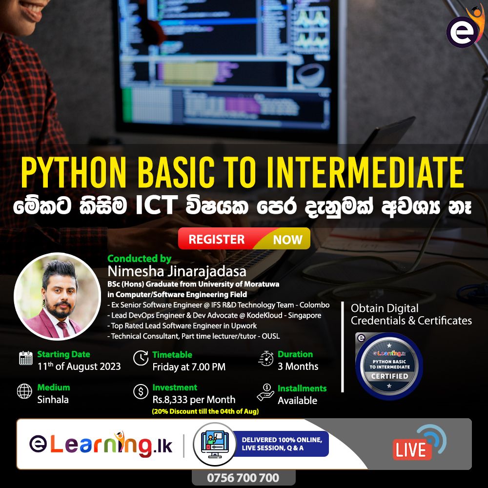 eLearning.lk PVT LTD on LinkedIn: Level up your Python skills with ... eLearning.lk PVT LTD on LinkedIn: Level up your Python skills with ...