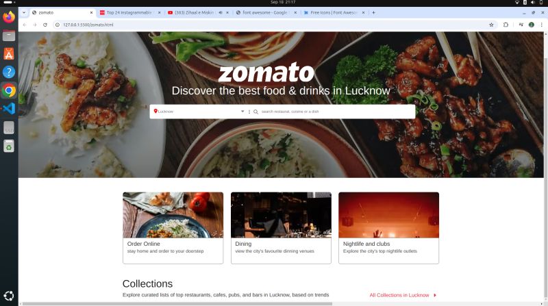 Vikash Pal on LinkedIn: Creating a Zomato clone using HTML and CSS can ... Vikash Pal on LinkedIn: Creating a Zomato clone using HTML and CSS can ...
