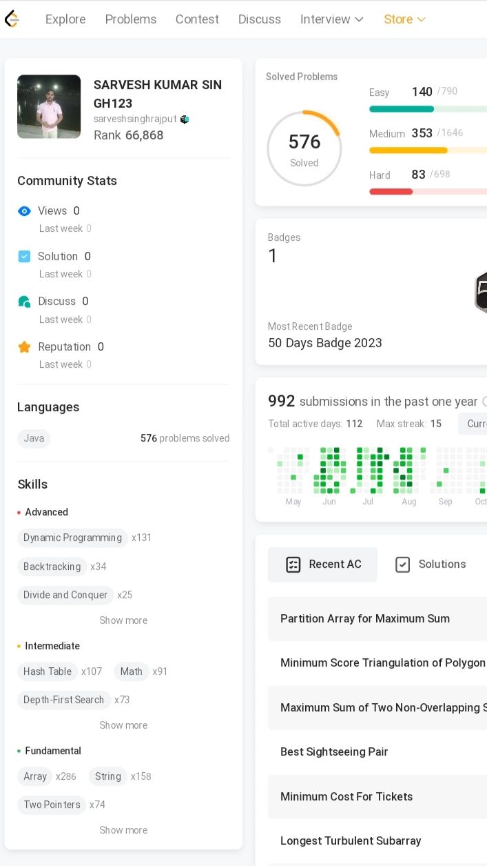 S SARVESH on LinkedIn: I solved 576 question on leetcode. https://lnkd ... S SARVESH on LinkedIn: I solved 576 question on leetcode. https://lnkd ...
