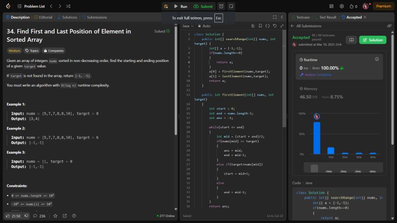 #leetcode #100daysofcode #codingchallenge #java #binarysearch # ... #leetcode #100daysofcode #codingchallenge #java #binarysearch # ...