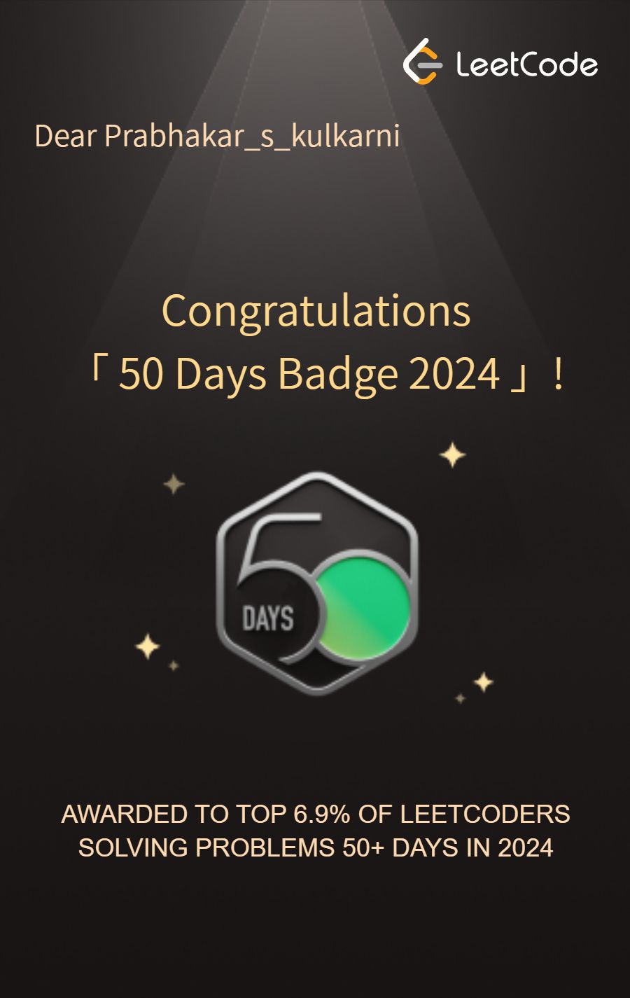 Prabhakar Kulkarni on LinkedIn: #leetcode #50daysbadge #continouslearning Prabhakar Kulkarni on LinkedIn: #leetcode #50daysbadge #continouslearning