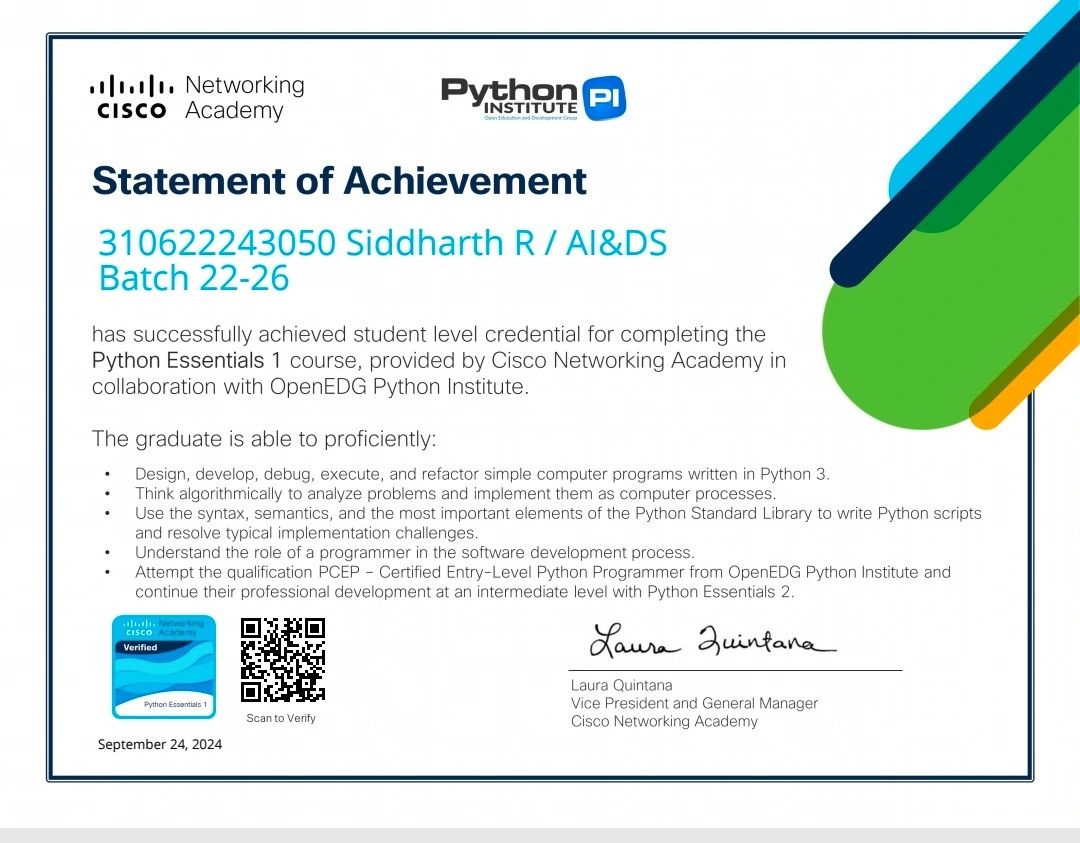 Siddharth r on LinkedIn: #python #cisconetworkingacademy # ... Siddharth r on LinkedIn: #python #cisconetworkingacademy # ...