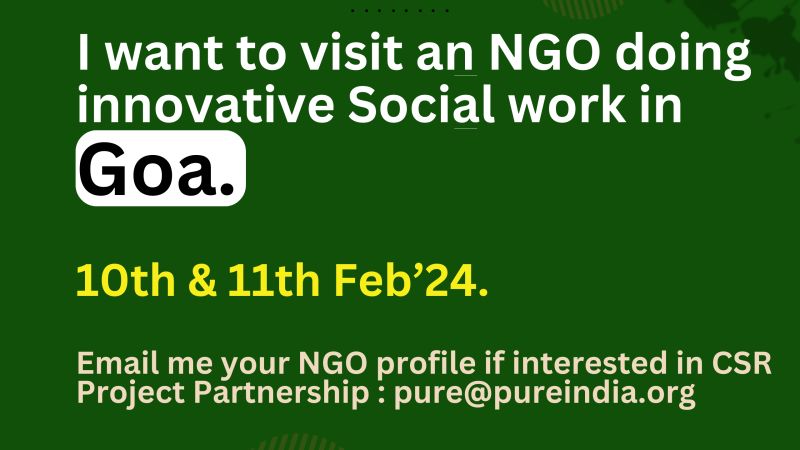 Prashant Pal on LinkedIn: NGOs from Goa or near by districts are ... Prashant Pal on LinkedIn: NGOs from Goa or near by districts are ...