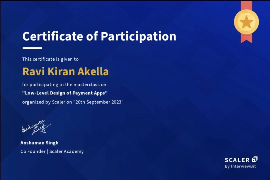 RAVI KIRAN AKELLA on LinkedIn: Happy to attend Master Class on RAVI KIRAN AKELLA on LinkedIn: Happy to attend Master Class on