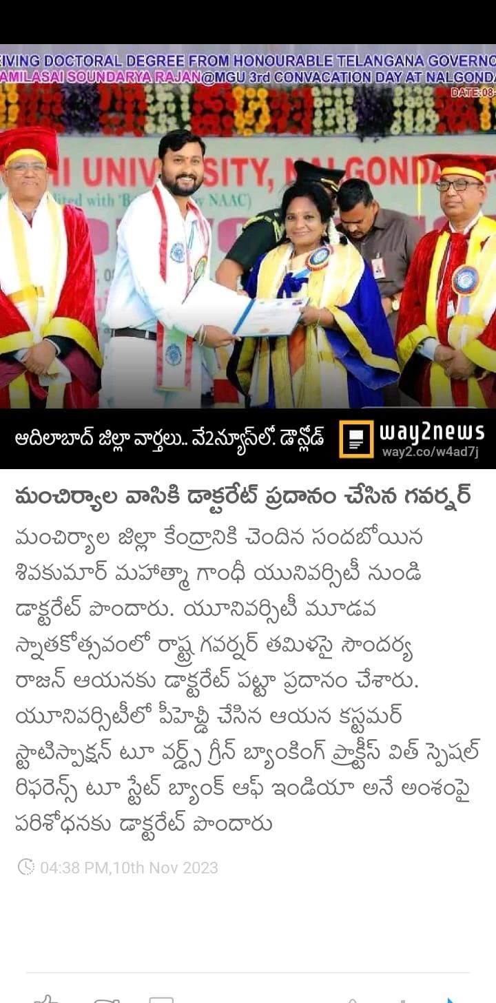 Dr.SANDABOINA SHIVAKUMAR posted on LinkedIn Dr.SANDABOINA SHIVAKUMAR posted on LinkedIn