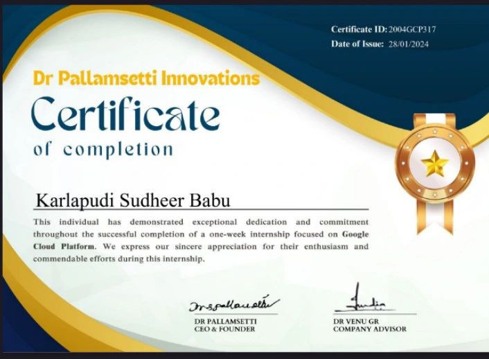 Sudheer Babu Karlapudi on LinkedIn: #googlecloud #googlecloudcertified ... Sudheer Babu Karlapudi on LinkedIn: #googlecloud #googlecloudcertified ...