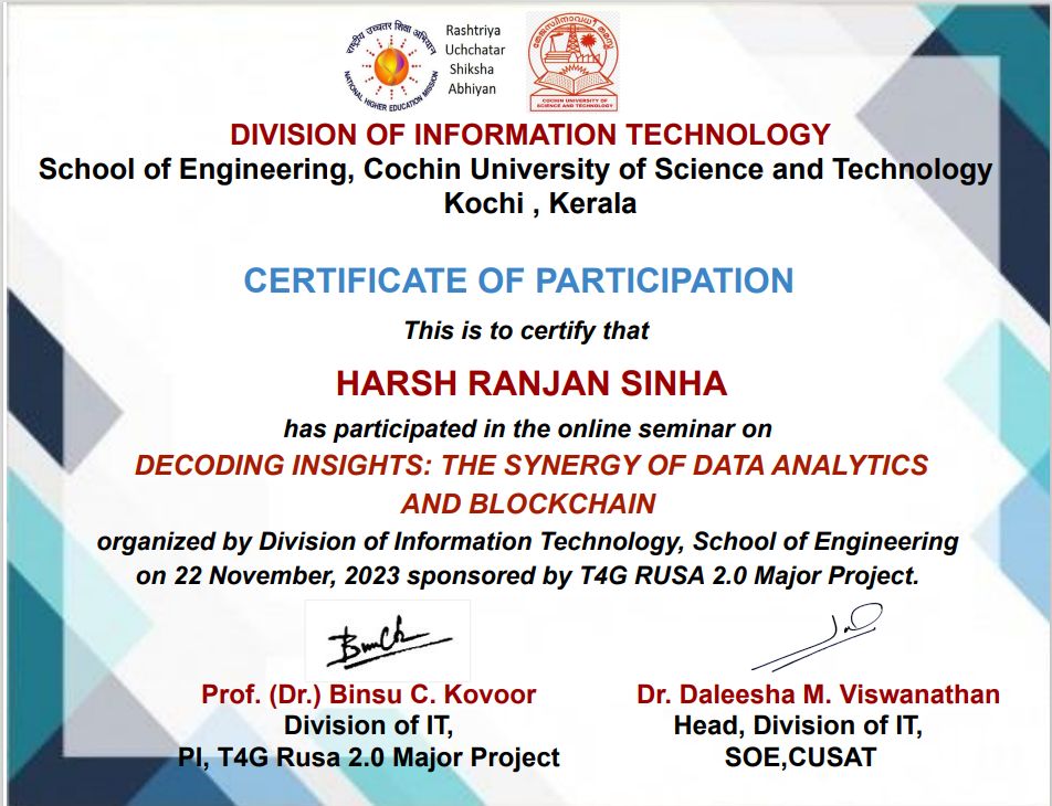 Harsh Ranjan Sinha on LinkedIn: #blockchain #dataanalytics #techseminar ... Harsh Ranjan Sinha on LinkedIn: #blockchain #dataanalytics #techseminar ...